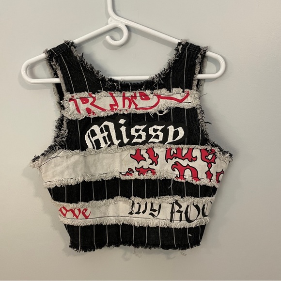 Jaded London | Tops | Nwt Jaded London Multi Pinstripe Denim Panelled ...